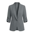 3/4 Sleeve Blazers for Women Open Front Business Casual Cardigans ...