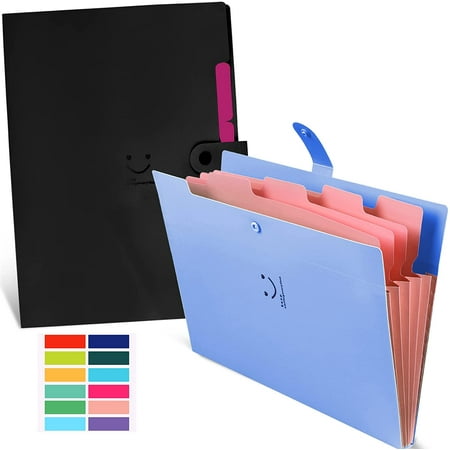 2 Pack Expanding File Folders, Plastic Paper Organizer Folder with ...