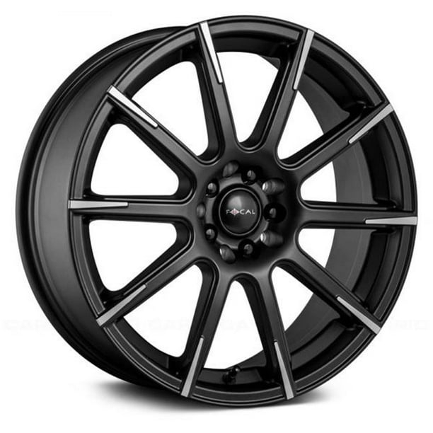 FOCAL 452sb f-52 17x8 +42et 72.62mm satin black diamond cut spoke tips ...