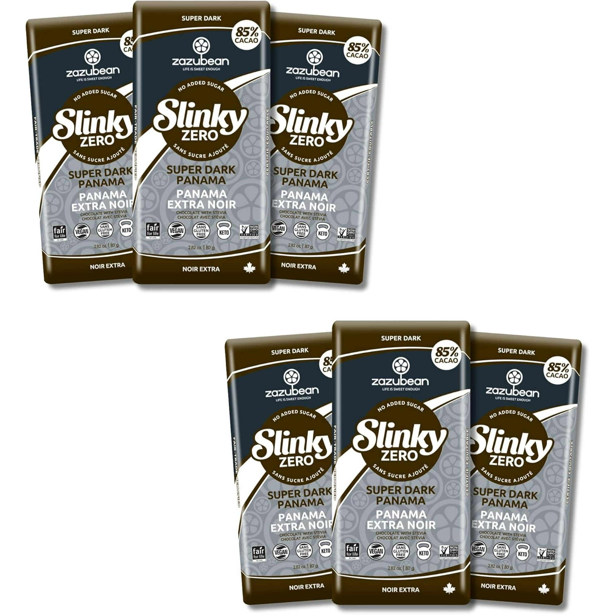 Click here for Zazubean Organic Chocolates Slinky Super Dark Pana... prices