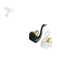 3 Pieces Dollhouse Round Desk Swan Statue Tabletop Ornament Acrylic ...