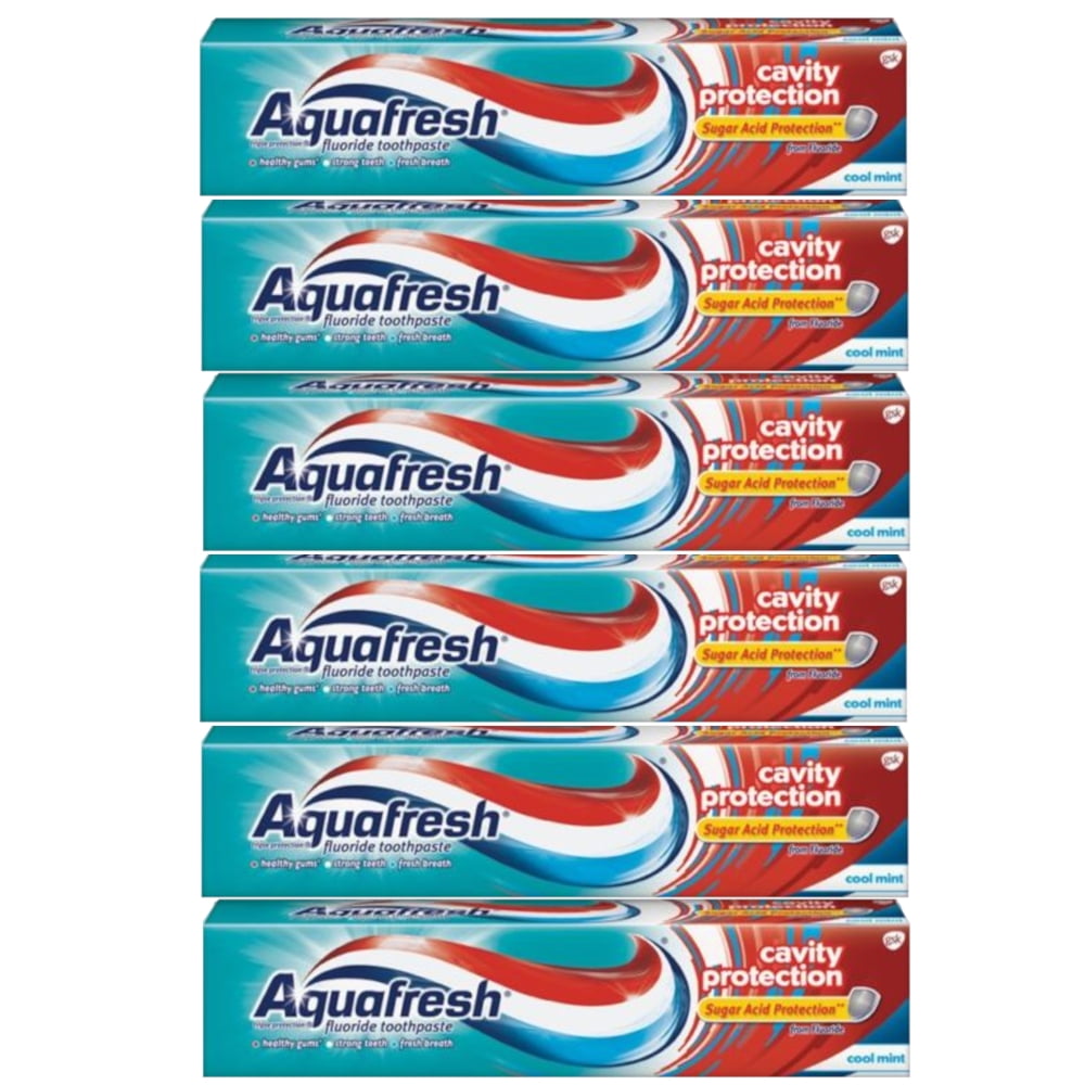 6 Pack - AquaFresh Cool Mint Toothpaste Cavity Protection 5.6 Oz Each ...