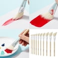Paint Brushes for Acrylic Painting Goat Hair Mop Brushes Soft Paint ...