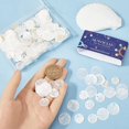 180Pcs 3 Styles Natural Capiz Shell Pendants Flat Round Charms ...