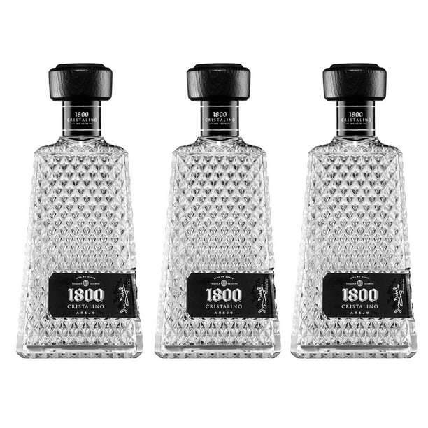 3x2 Tequila 1800 Añejo Cristalino 700 ml | Bodega Aurrera en línea