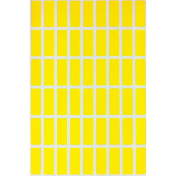Royal Green Rectangular Sticker Labels 1 inch x 3/8 inch - Yellow ...