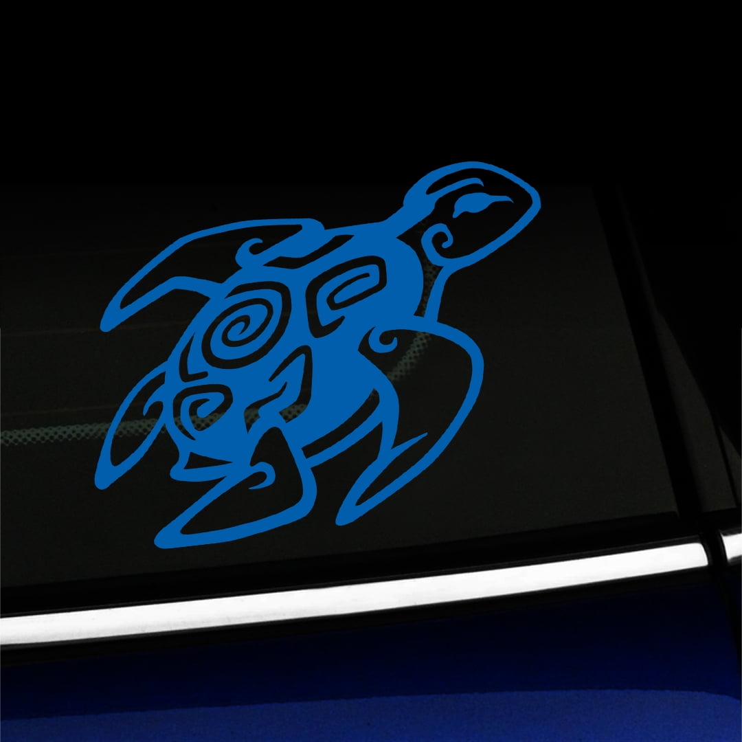 Sea Turtle - Vinyl Decal - Choose Color - [AZURE BLUE] - Walmart.com