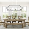 ACROMA 6-light Modern/ Farmhouse Rectangle Chandelier Linear Pendant ...