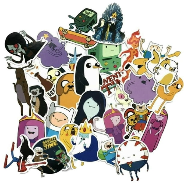 Adventure Time Cartoon Themed Set of 29 Assorted Stickers Decal Set ...