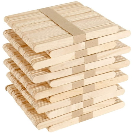 600 pieces wooden popsicle sticks, wooden sticks for handicrafts ...