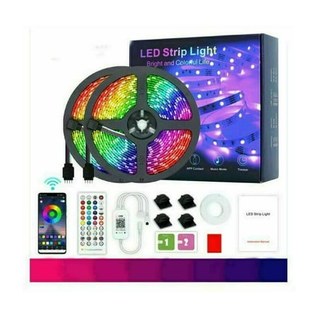 Bluetooth LED Strip, 10M Waterproof LED Strip 300 5050 RGB LEDs ...