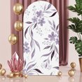 Arch Backdrop 5 Ft, Purple Floral Spandex Stretch Fitted Arch Cover ...
