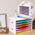 Construction Paper Organizer 18" x 12", 4 Tier Desktop File Storage ...