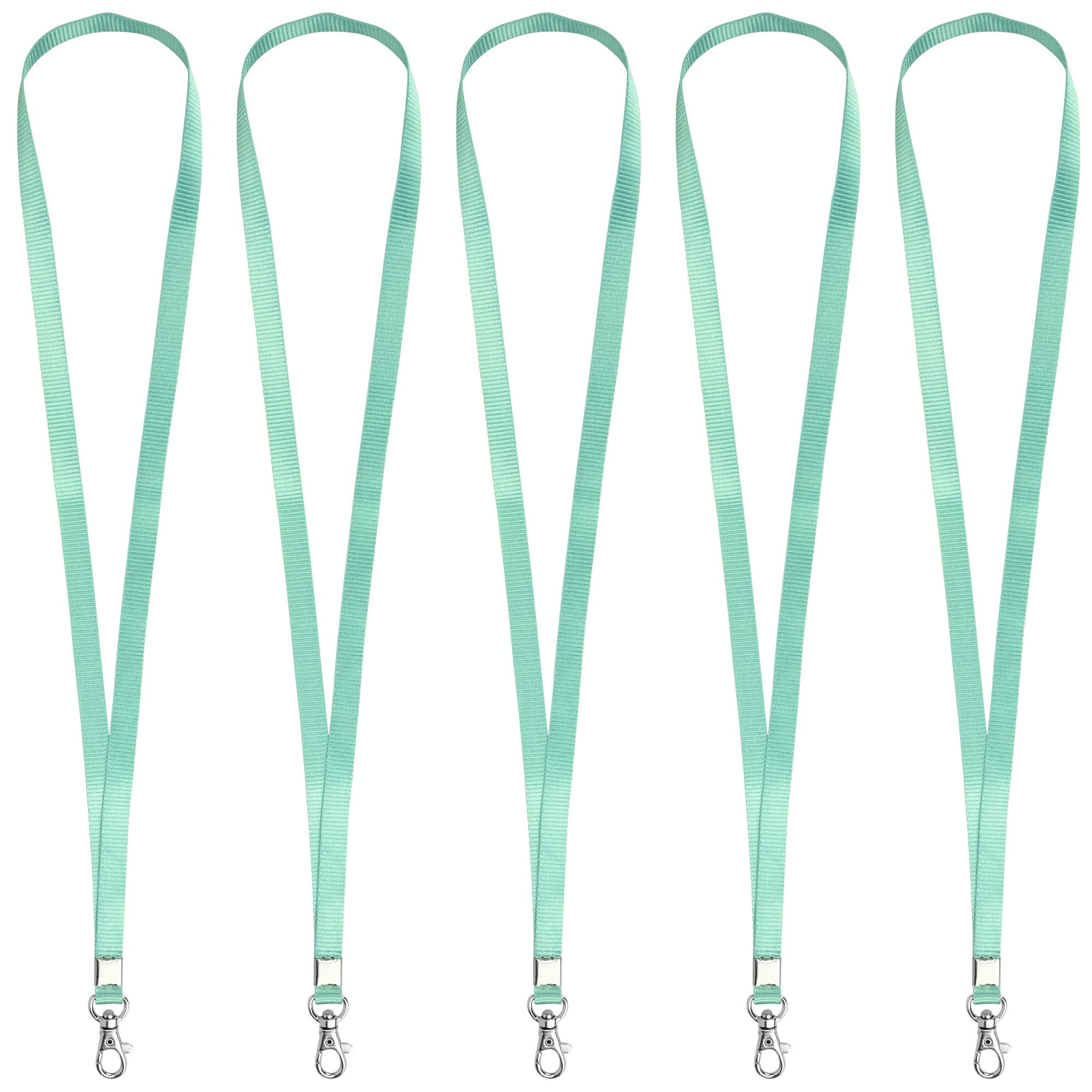 Neck Lanyards for ID Badge Holder Durable Flat Nylon Lanyard Strap with ...