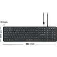 HSAPOW-PERIBOARD-210C Wired Full-Size USB C Keyboard with Quiet Scissor ...