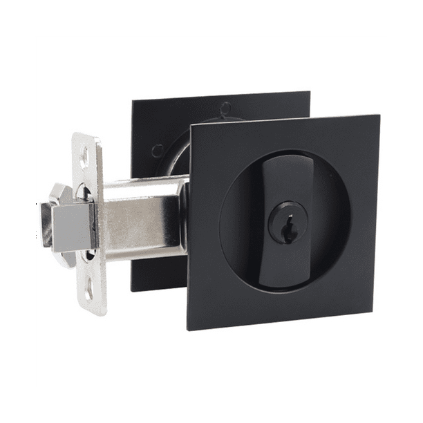 ckepdyeh Pocket Door Lock Black Door Hardware Anti-Theft Lock ...