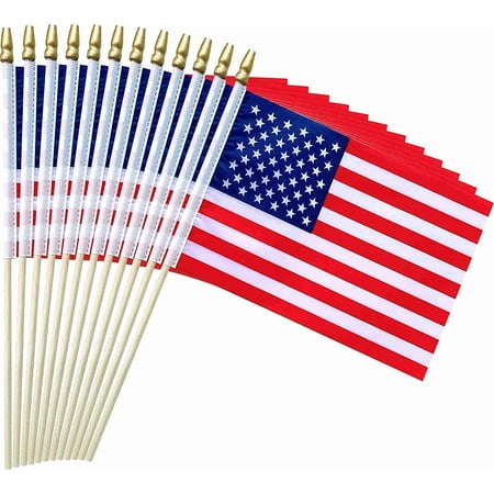 US Army Gold Crest Flag Stick Flags Small Mini Hand Held America ...