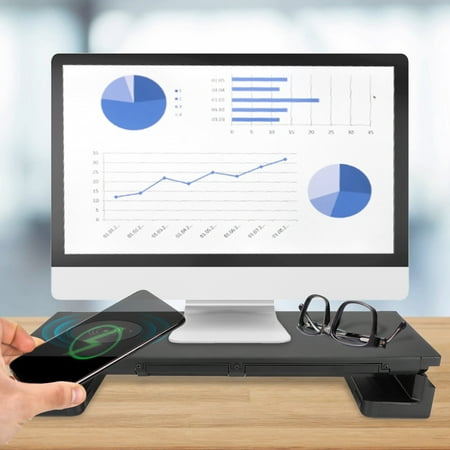 Monitor Riser, 4 In 1 3 USB Ports 15W Strong Charging 66lbs Weight ...