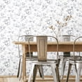 RoomMates Gray, Lisa Audit Dancing Leaves Peel & Stick Wallpaper 20.5 ...