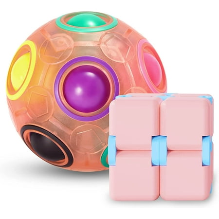 FFIY Rainbow Puzzle Ball FFIY , Fidget Ball Puzzle Cube Game Fun Stress ...