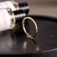 0.15 CT Moissanite Wedding Band, Yellow Gold Plated Round Cut ...
