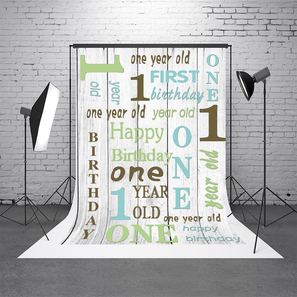 Greendecor Polyster 5x7ft Happy Birthday Photography Backdrops Birthday