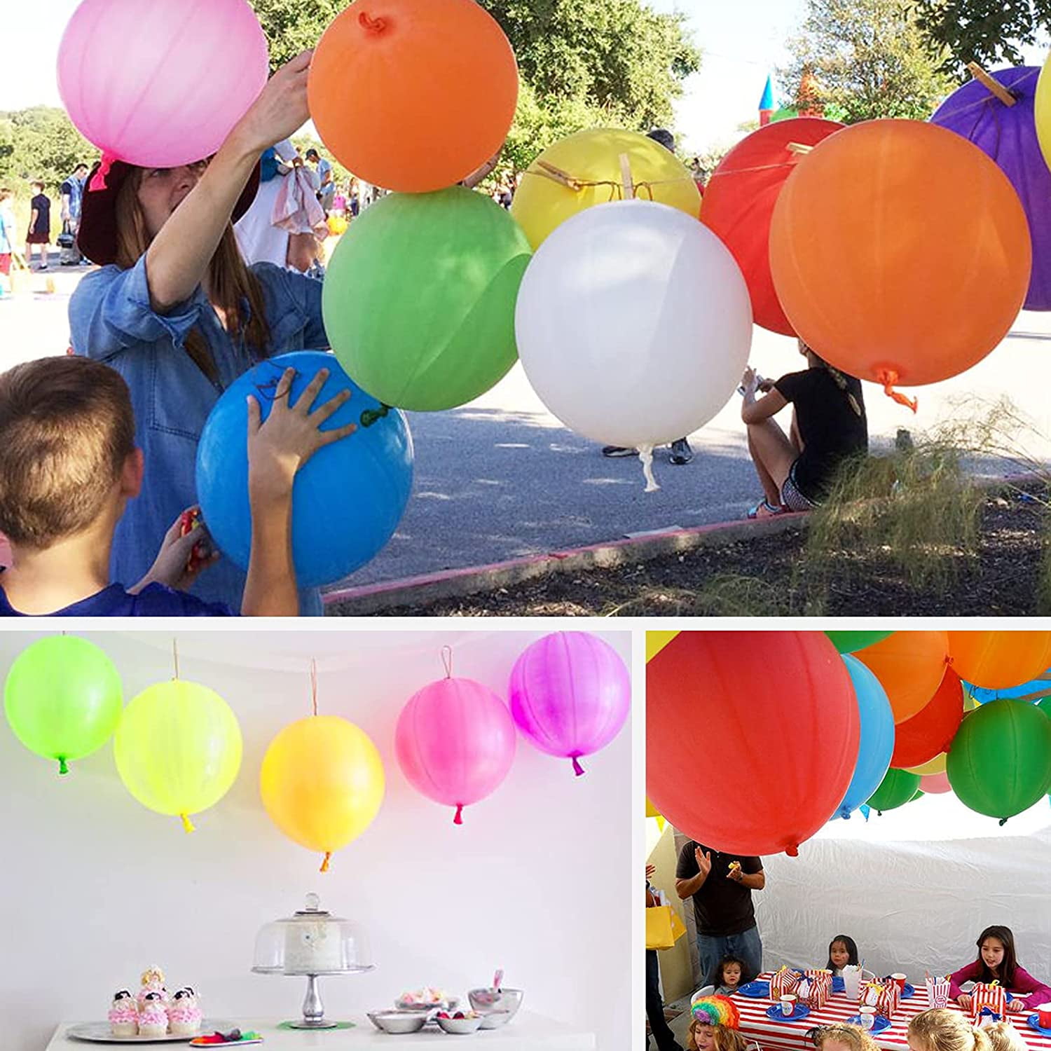 Buy 50 Punch Balloons, Party Favors Neon Punching Balloons 18 Inches ...