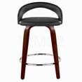 Set of 2 Modern Swivel Bar Stools with PU Leather Seat and Chrome ...