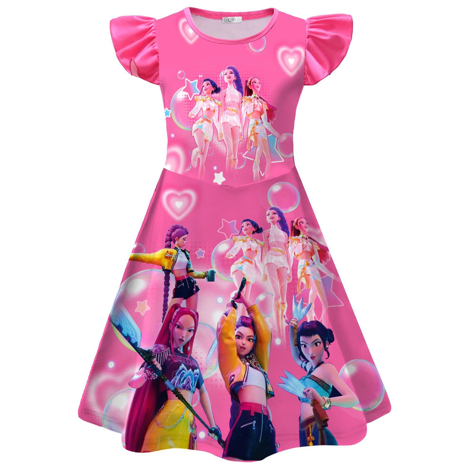 Click here for Huanbai A Printed Ruffled Waist Cinching Dress Fro... prices