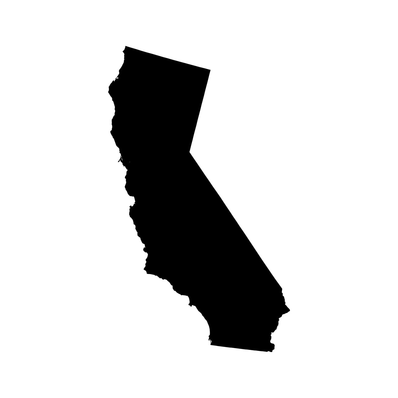California Shaped Sticker Decal Die Cut - Self Adhesive Vinyl ...