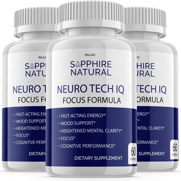 3 Pack Neuro Tech IQ NeuroTech IQ Pills Brain Supplement 180 Capsules ...