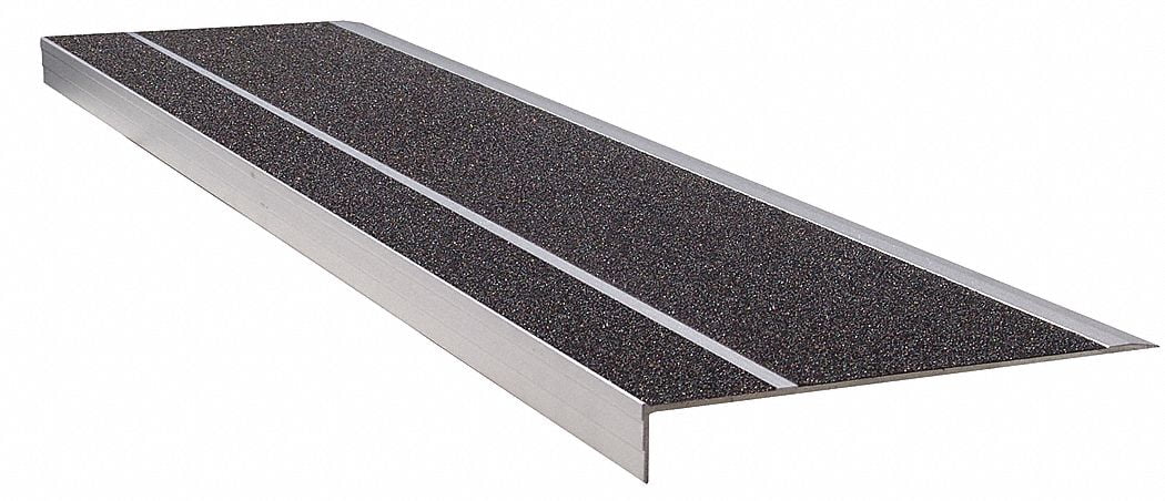 Wooster Products Stair Tread,Black,54in W,Extruded Alum 300BLA4-6 ...