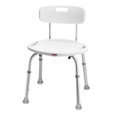 Equate Durable Transfer Bench with Back Rest, Shower Bench, Black ...