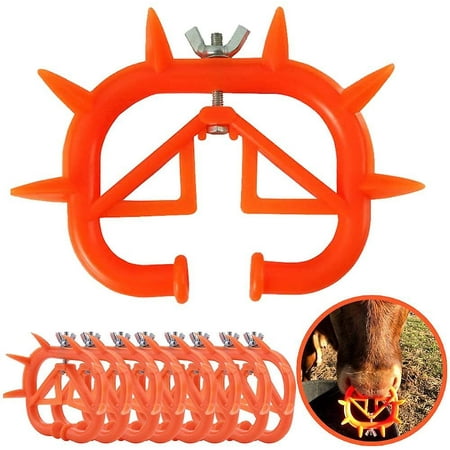 SICED 10pcs Cow Nose Ring Farm Livestock Animal Weaner Red Plastic ...