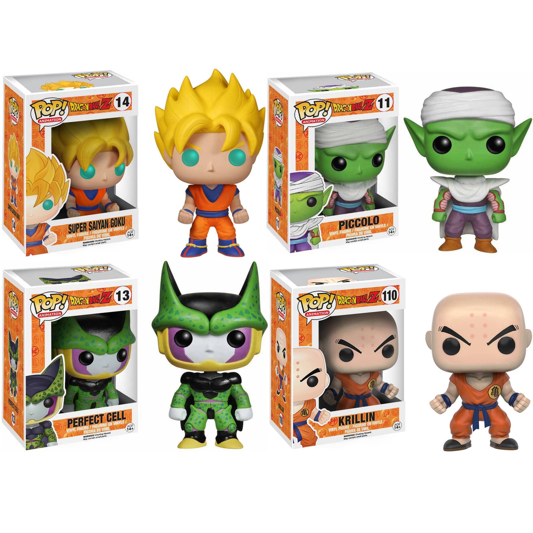Funko POP Dragonball Z Collector Set: SS Goku, Piccolo, Final Form Cell ...