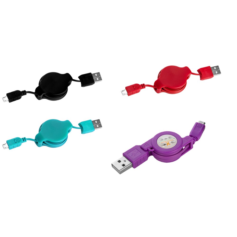4 Pack Tangle-Free Retractable Micro USB Retractable Micro USB and Sync ...