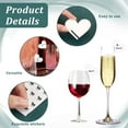200Pcs Heart Paper Wine Glass Tags with 8 Sheets Chicken/Carrot/Fish ...