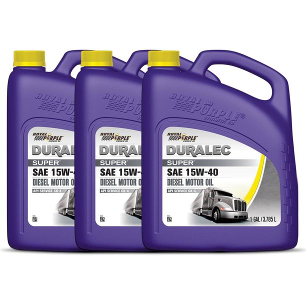 Royal Purple Duralec Super 15W40 Oil, API Service CK-4, 3 Gallons ...