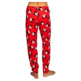 Disney Mickey Mouse Womens Pajama Pants Lounge Jogger, Red, Mickey ...