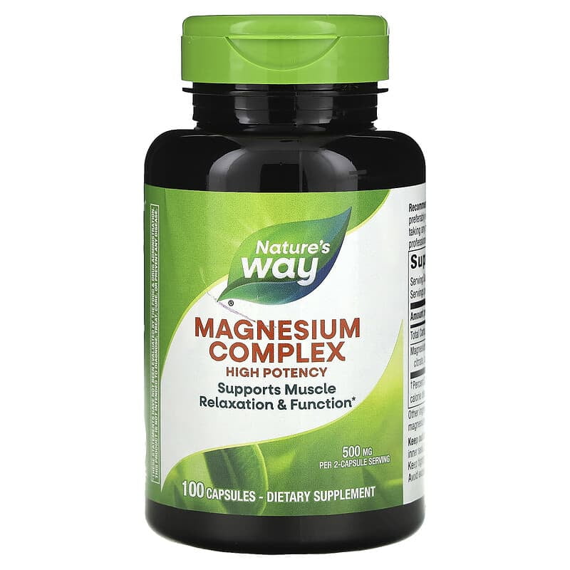 Nature's Way | Magnesium Complex, 100 Caps | Complejo de Magnesio, 100 ...