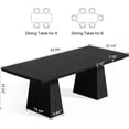 Dining Table for 4-6 People, Wooden Table, Rectangle Furniture with ...