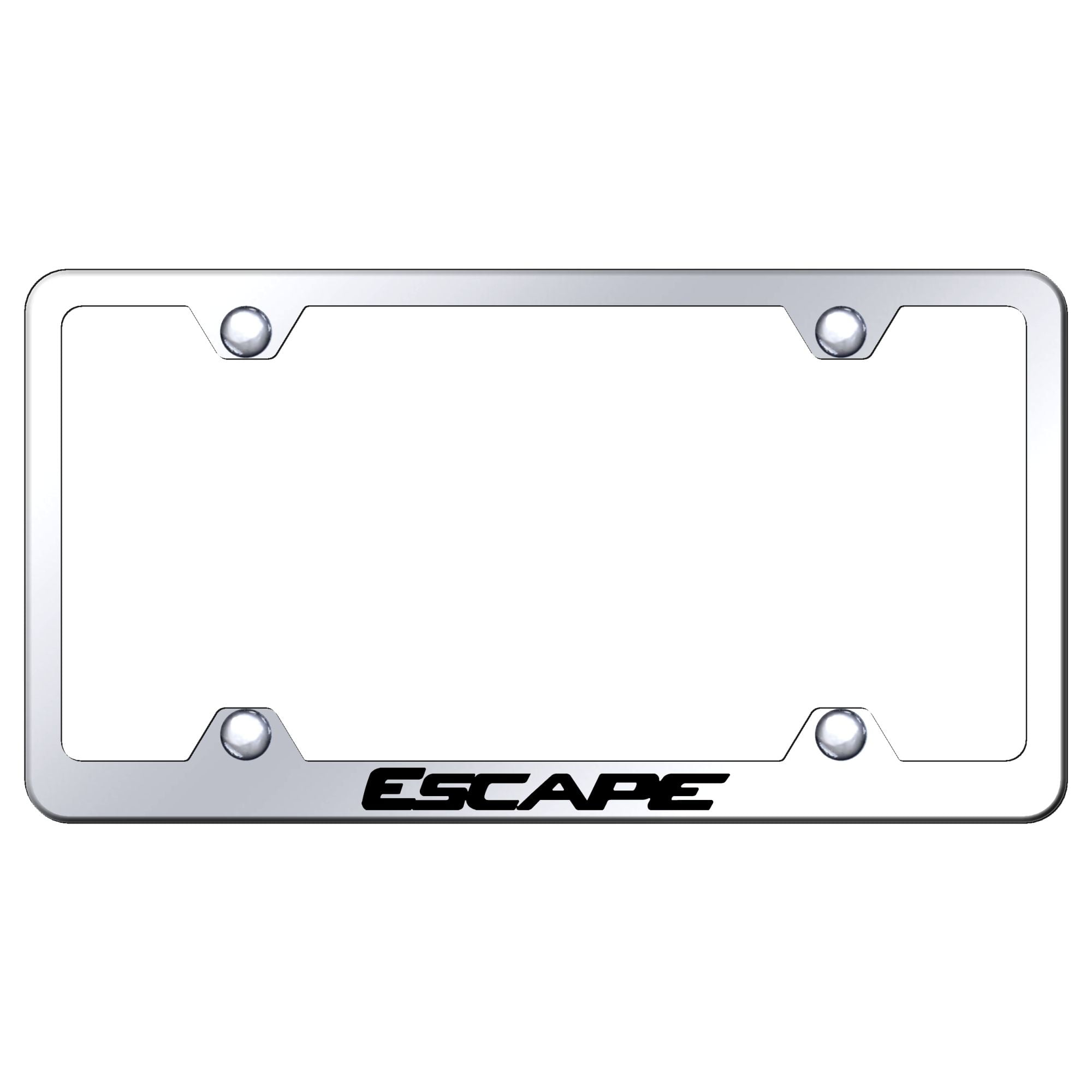 Ford Escape Laser Etched Logo Wide Body License Plate Frame (Chrome ...