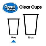 Great Value Disposable Plastic Cups, Clear, 9 oz, 100 Count for ...