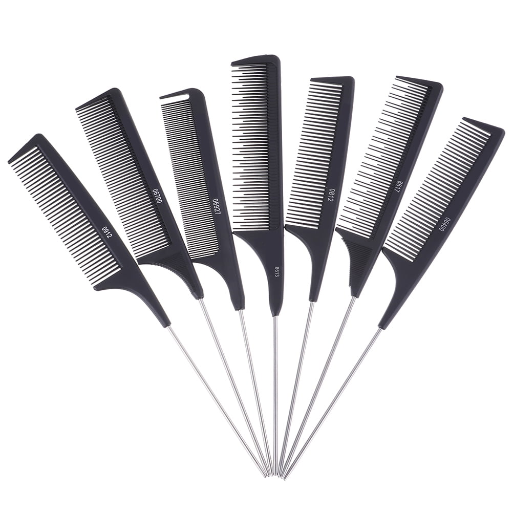 HATISS Professional Hair Tail Comb Salon Cut Comb Styling Stainless ...