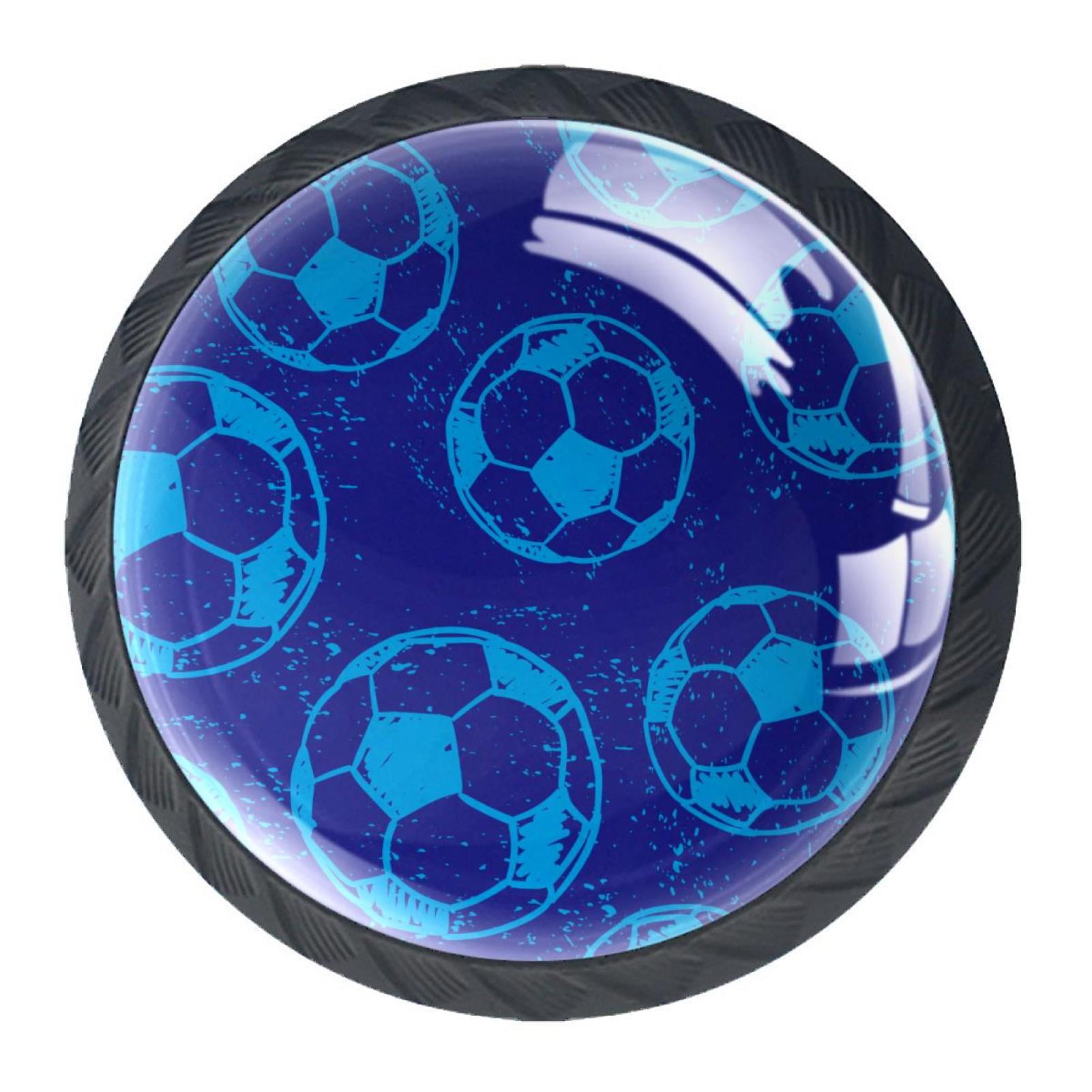 4 Pcs Football Knobs for Kitchen Cabinet Cupboard Dresser Bookcase ...
