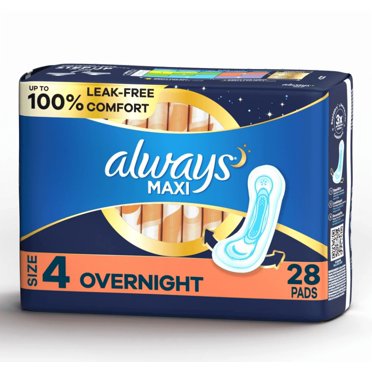 Always Maxi Size 1 Regular Pads with Wings, Unscented, 18 Count HSA/FSA ...