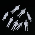 DEEPCRAFF 10pcs Model Miniatures People Figures Plastic White Lifelike ...