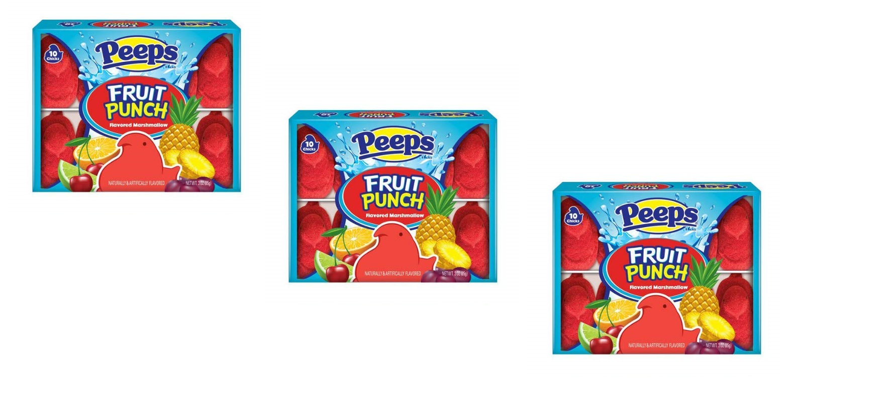 Fruit Punch Flavored Marshmallow Peeps - 10 chicks per package - 3 ...