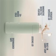 Bubi Brands BB100OD478 35oz & 1000 ml Foldable Water Bottle Rose, Olive ...
