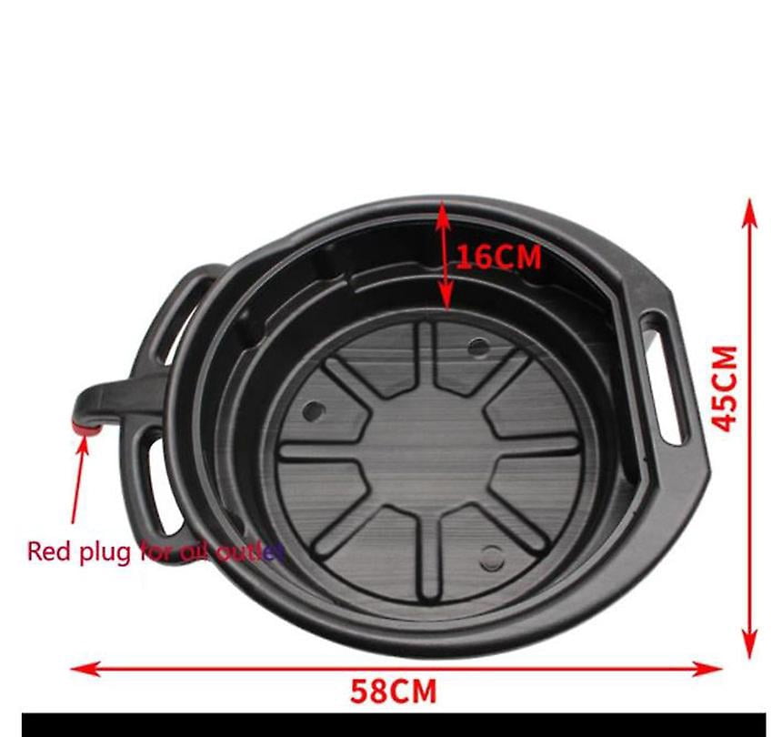 15l Oil Drain Pan Waste Engine Oil Collector Tank With Handle Gearbox ...